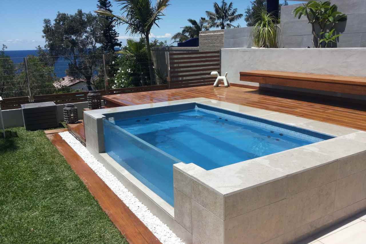 Fiberglass Above Ground Plunge Pool Design Ideas